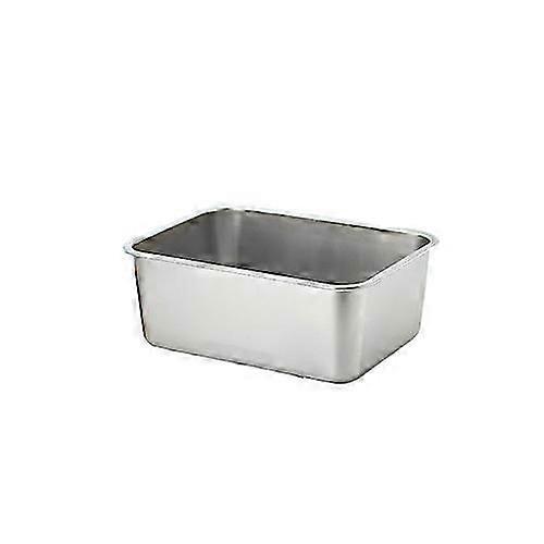 Stainless steel square basin, rectangular deepened flat bottomed ...