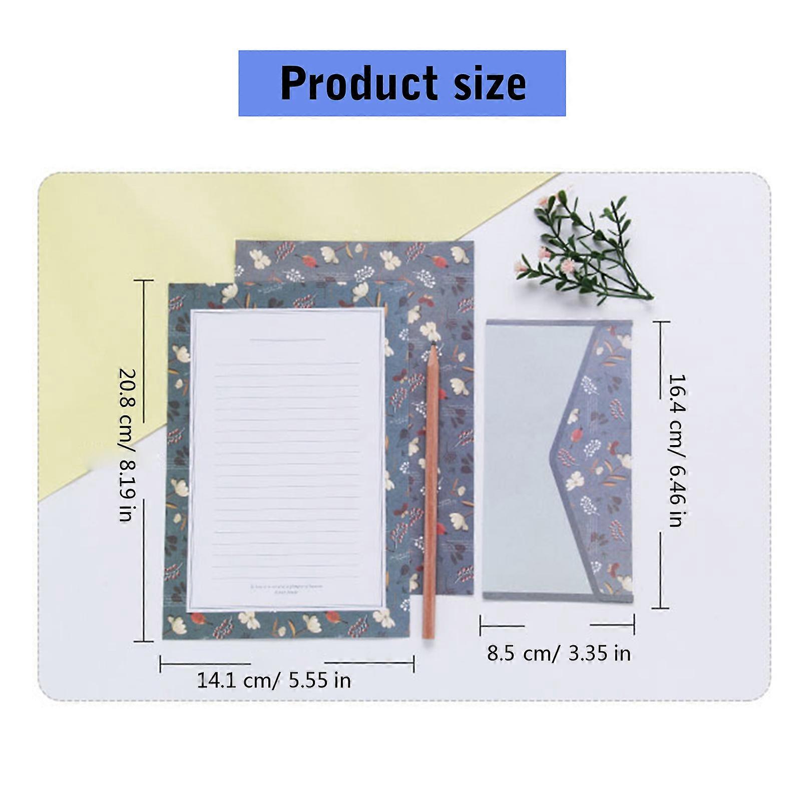 Floral Stationary Paper Set, Vintage Floral Flower Stationery Set with ...