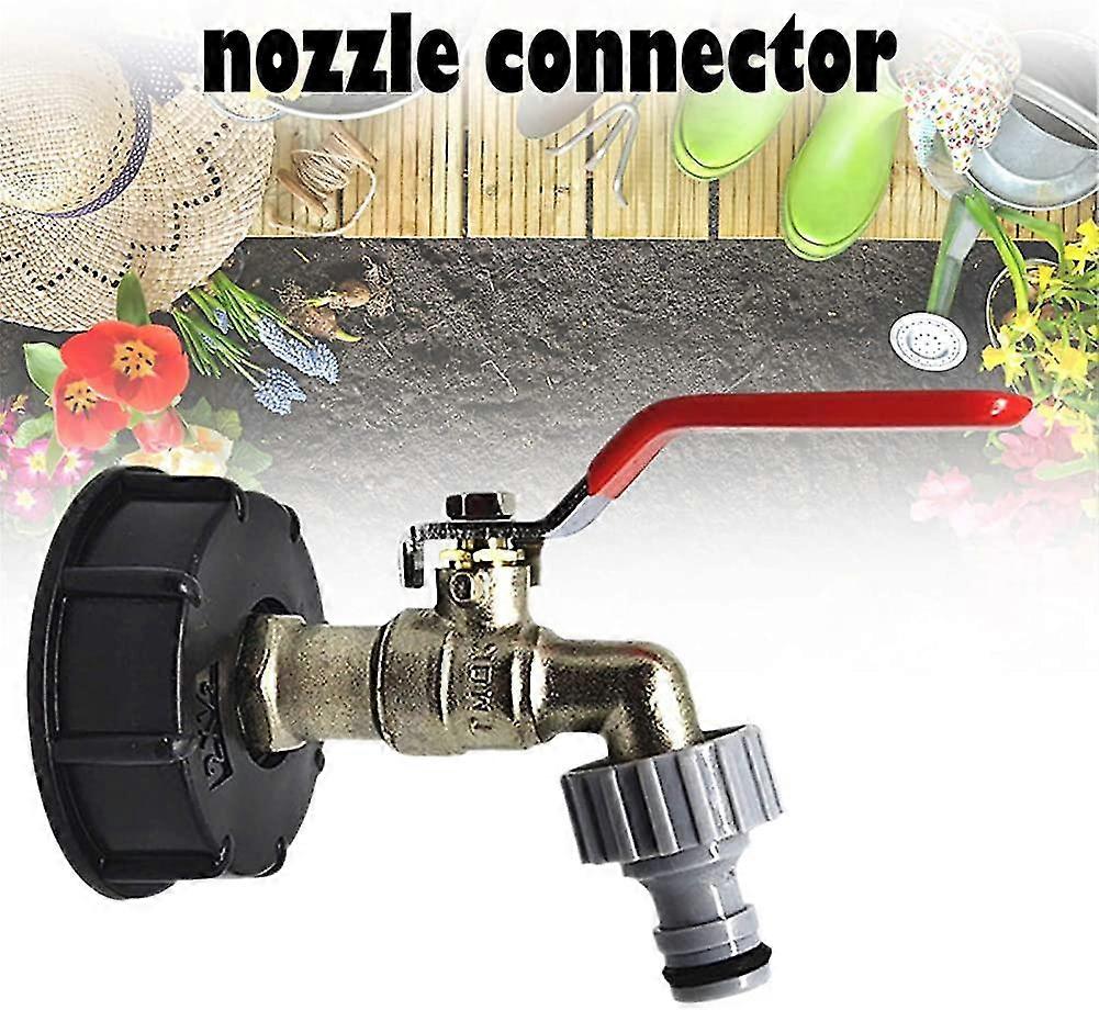 Tank Tap 1000l S60x6 Ibc Tap Connector With 1/2" Hose Connector, Drain ...