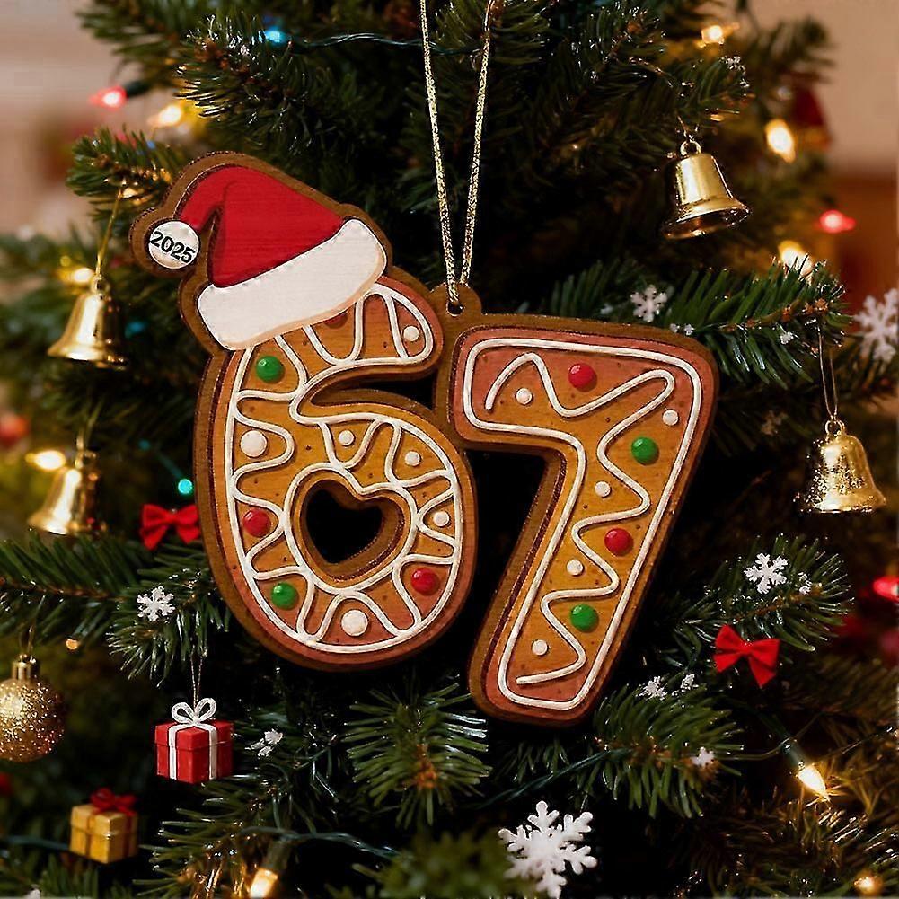 67 Meme Christmas Ornament 2d Acrylic - Brain Rot Memes Six Seven ...