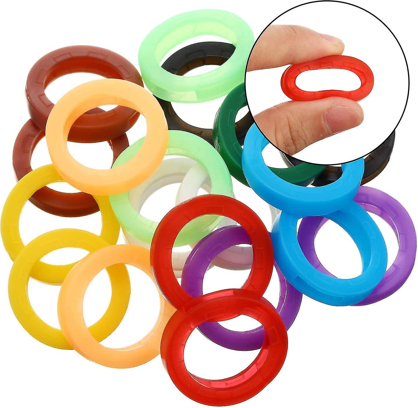 36pcs Key Caps Covers Tags Flexible Key Covers Plastic Key ...