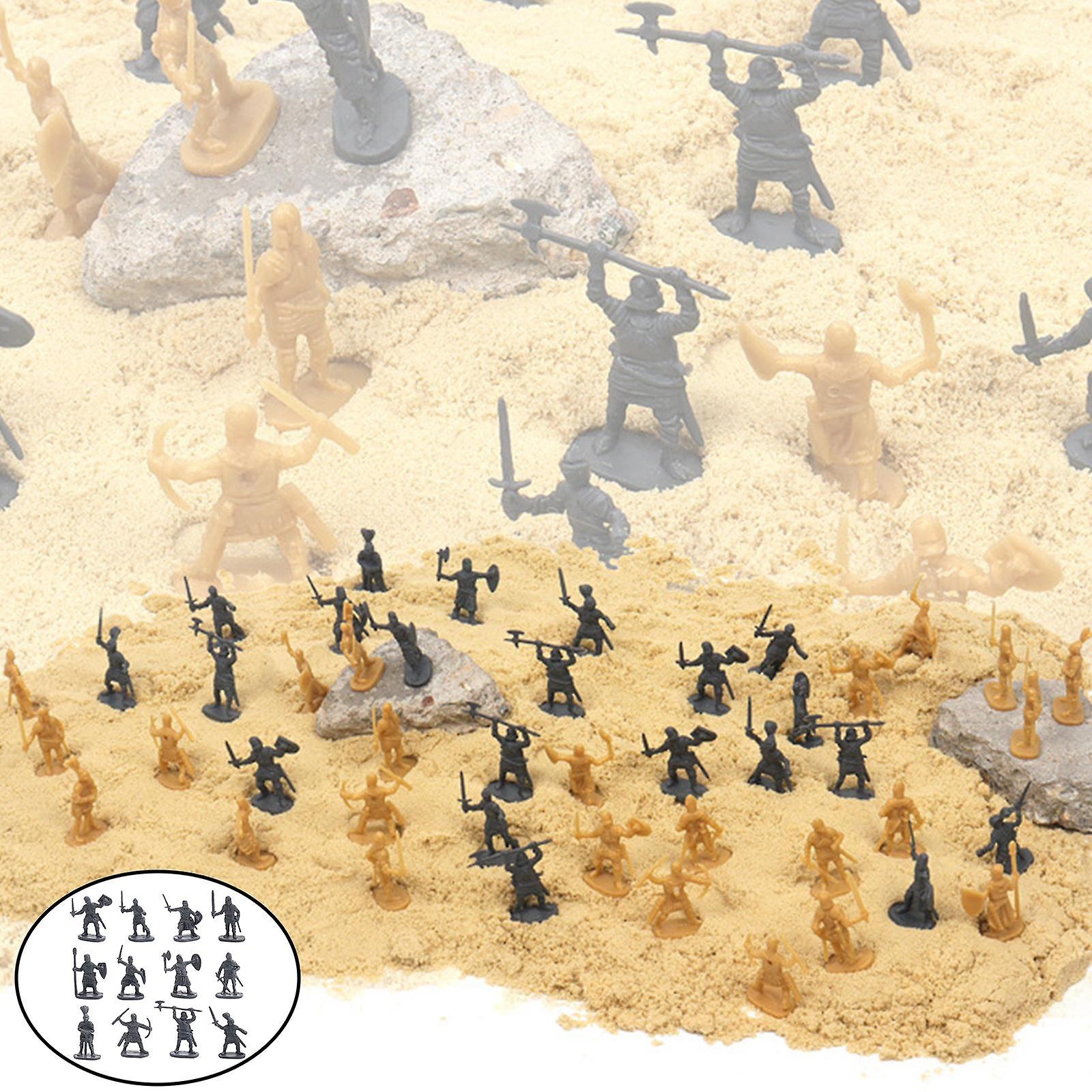 200pcs Plastic Medieval Knight Soldier Toys Action Figure Army Infantry Swordman Army Men ...