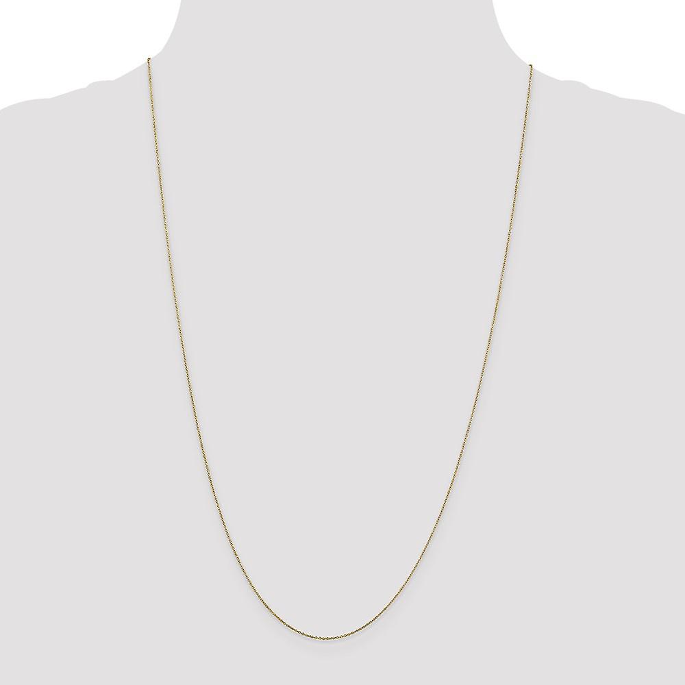 10k Gold .6mm Sparkle Cut Cable Chain Necklace Jewelry Gifts for Women ...