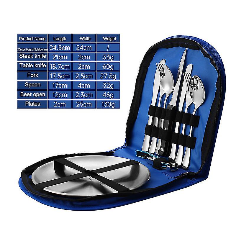 Stainless Steel Portable Outdoor Picnic Tableware Box Set | Fruugo UK