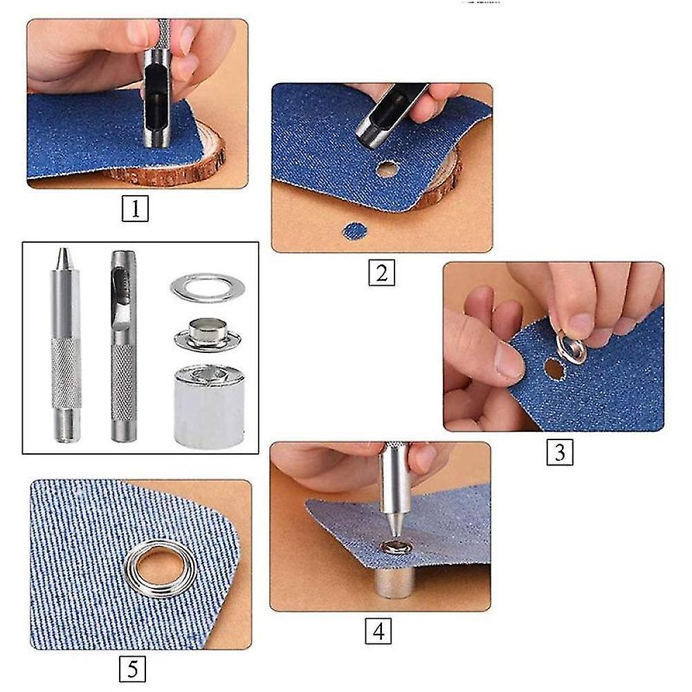 100 Sets 10mm Grommet Tool Kit Grommet Eyelets Kit And Install Tool ...