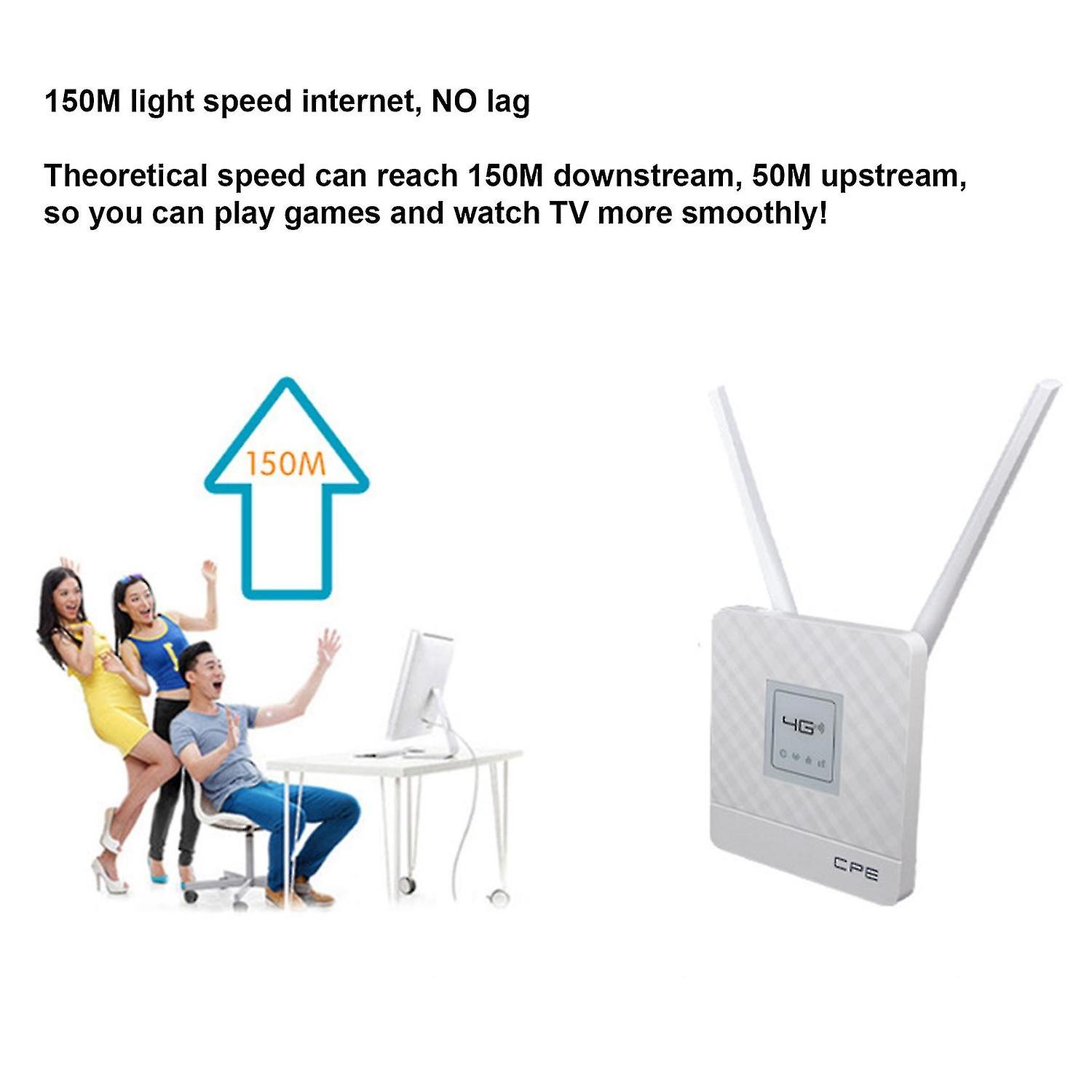 4g Cpe Wireless Router 150mbps Wifi Modem Lte Router External Antennas ...