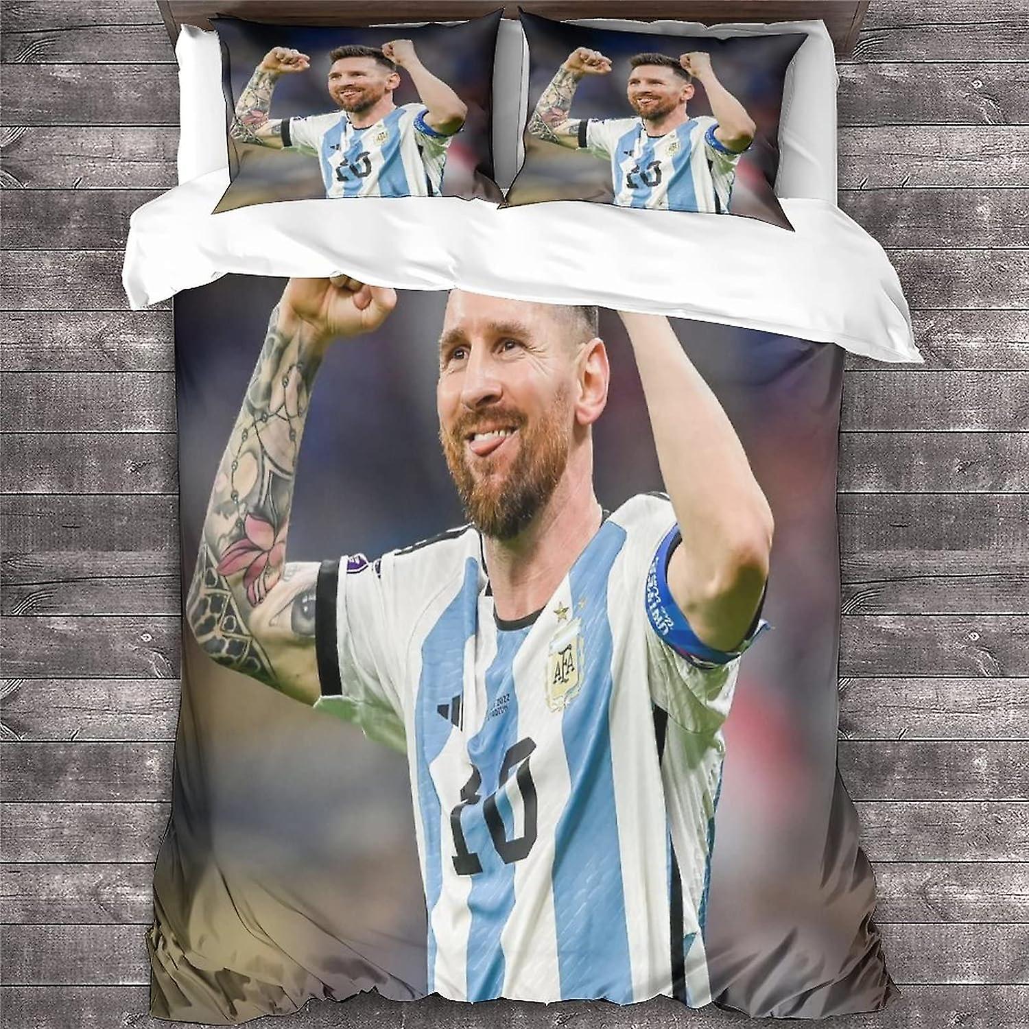 Lionel Messi 3D Print Quilt Cover Duvet Cover Set Single Print Duvet ...