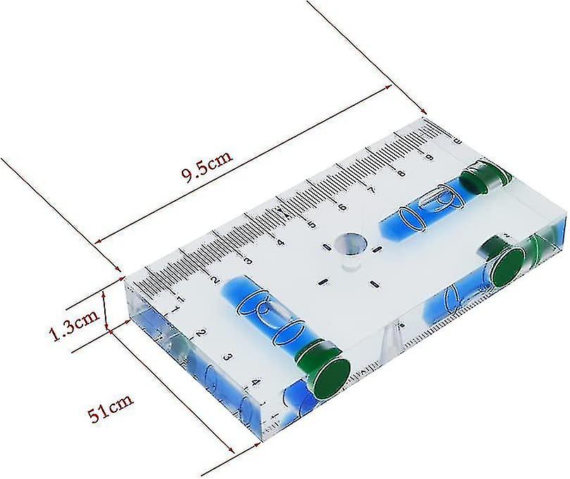 clear Multi-function T-type Spirit Level With Magnetic Scale - 95 X 51 ...