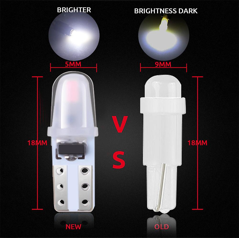 10pcs T5 Dashboard Lights 4014 Led Light W1.2w W3w Car Interior Light Auto Side Wedge Instrument ...