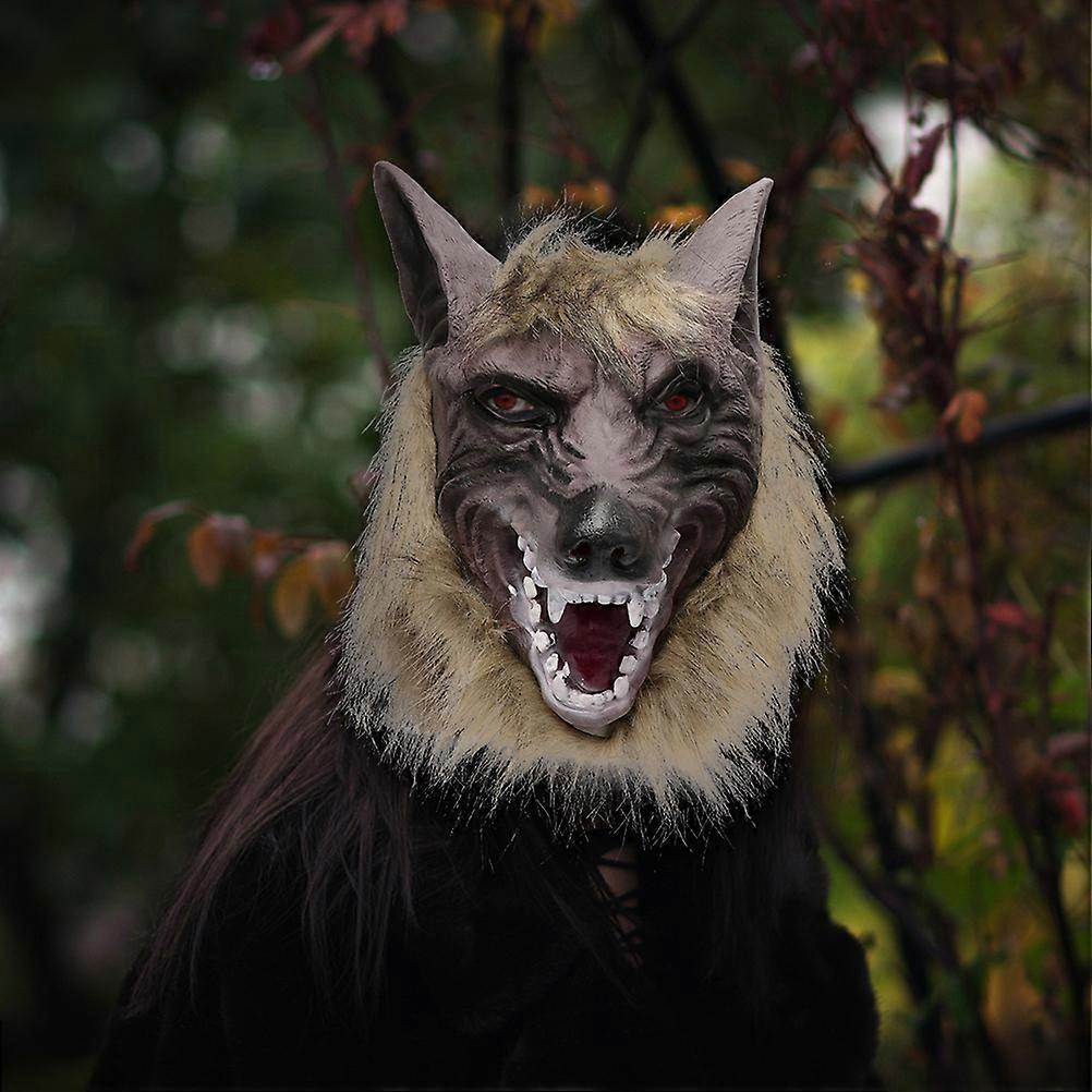Costumes Men Halloween Cosplay Props Halloween Werewolf Mask Spooky ...