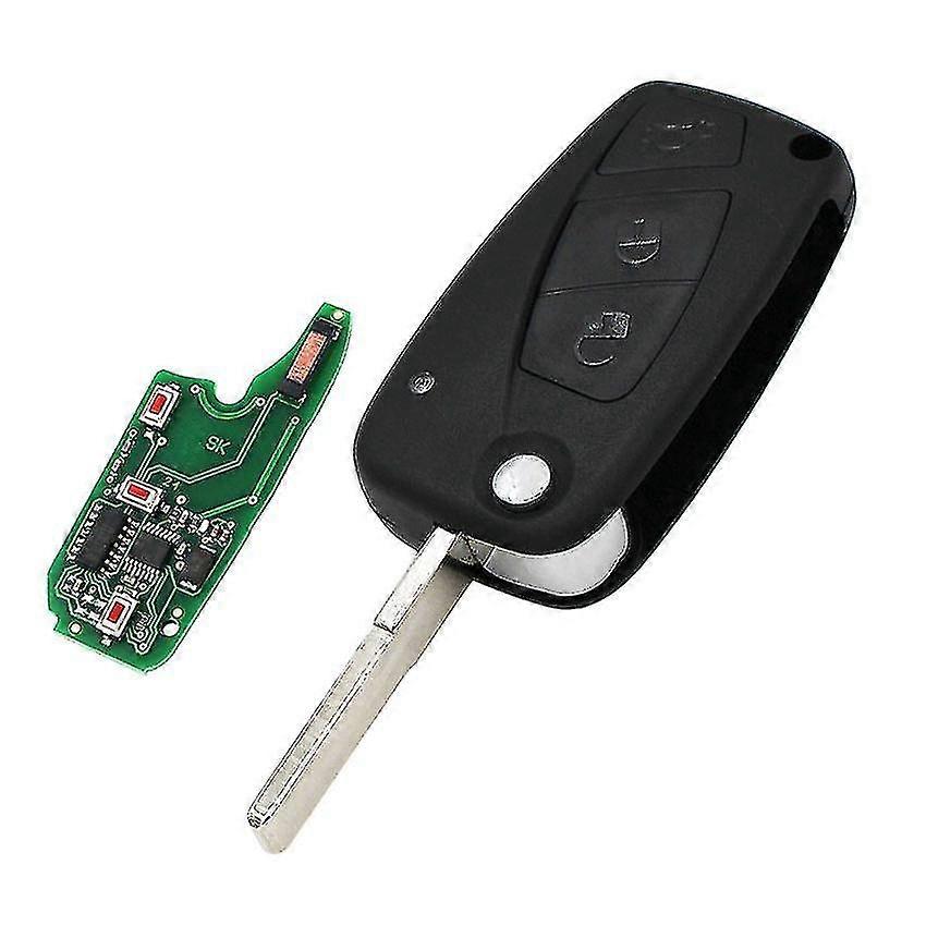 Flip Remote Key 3 Button 434mhz Pcf7946 Chip For Fiat 500 Panda Idea ...