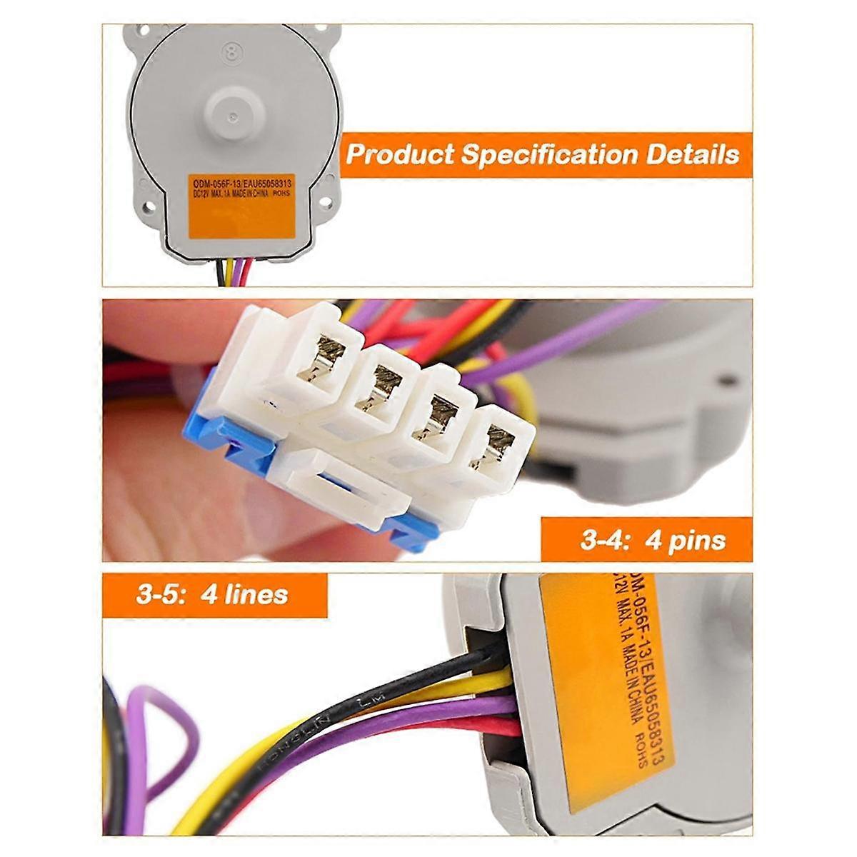 EAU65058313 Fit for Refrigerator Evaporator Fan Motor Assembly Part ...