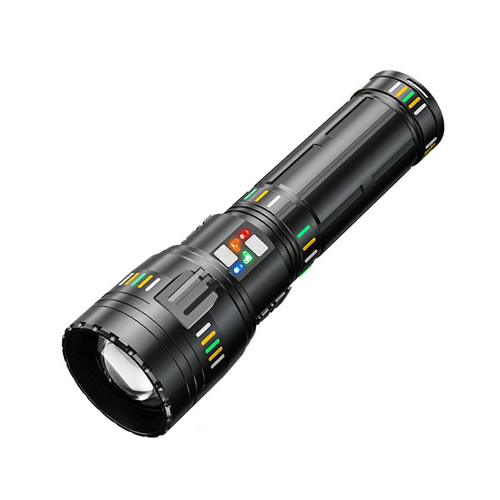 Rechargeable 5000 Lumen LED Tactical Spotlight Flashlight w/ 4 * 5200 ...