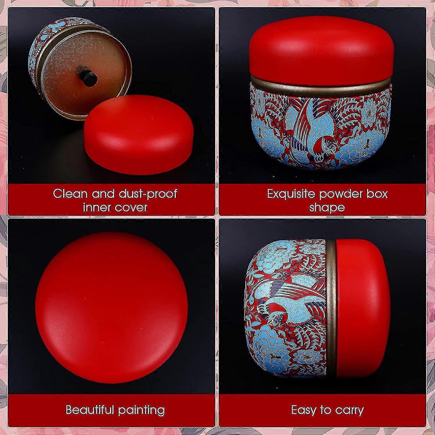 Powder Case With Powder Puff For Body Powder Empty Container Dusting ...