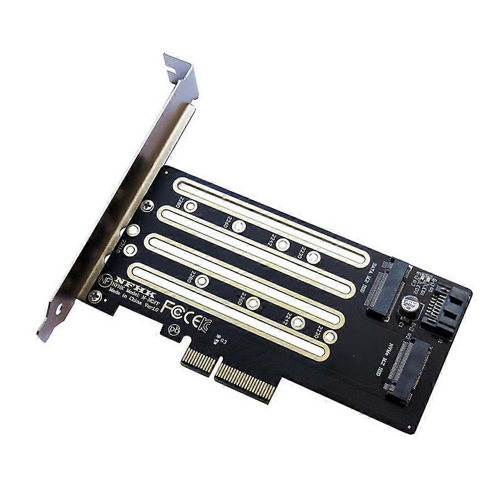1PC Add On Cards NVMe M.2 SSD To PCIe 3.0 4.0 x4, SATA M.2 SSD dual-purpose Adapter With Bracket ...