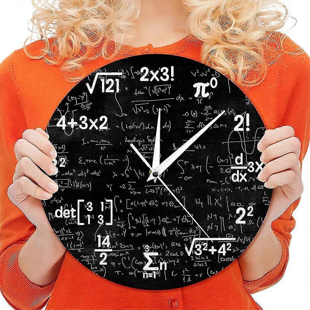 Math Wall Clock,mathematics Clock,for Kids Math Formulas Icons Wall ...
