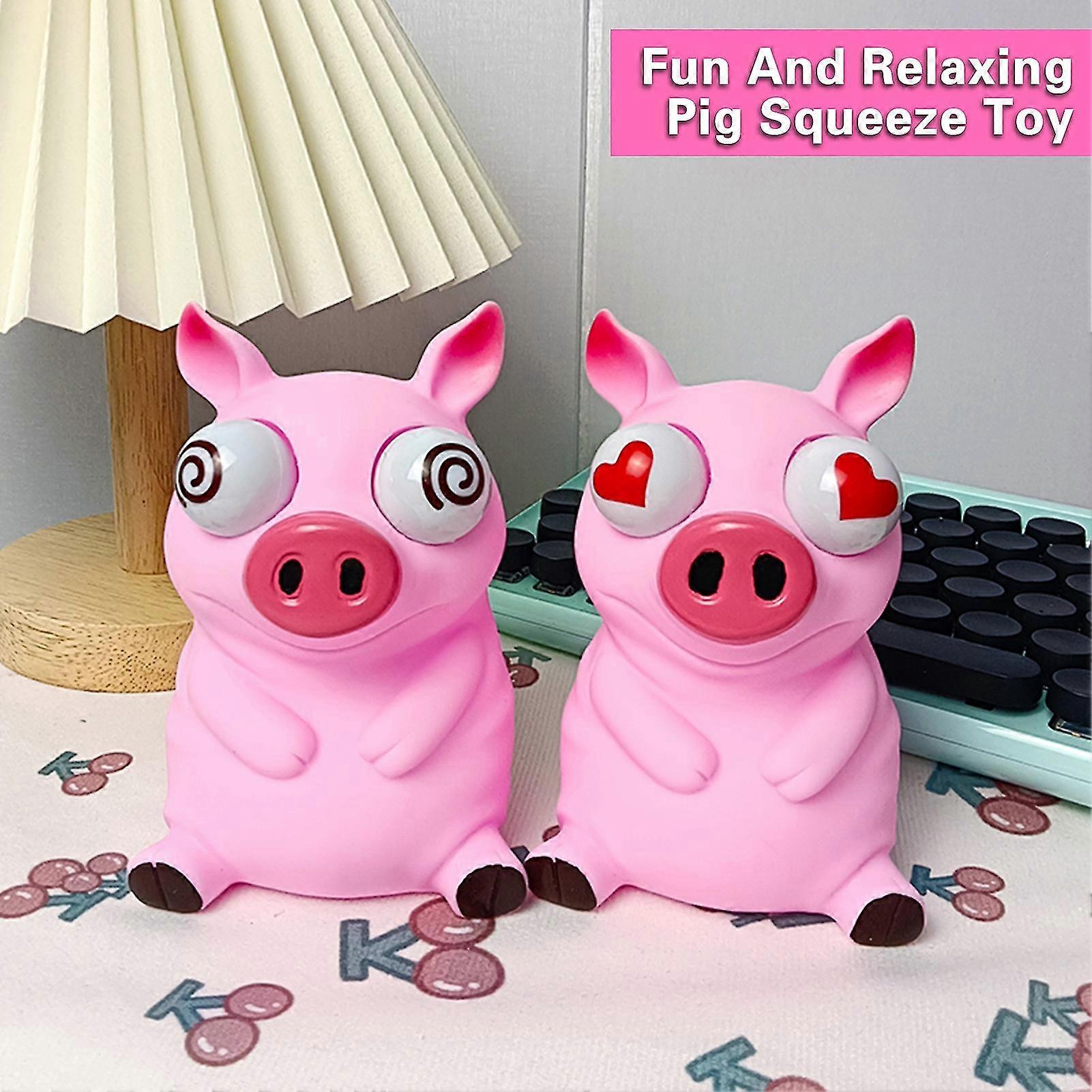 Pink Pig Toy Fun Decompression Plastic Attract Attention Comfortable ...