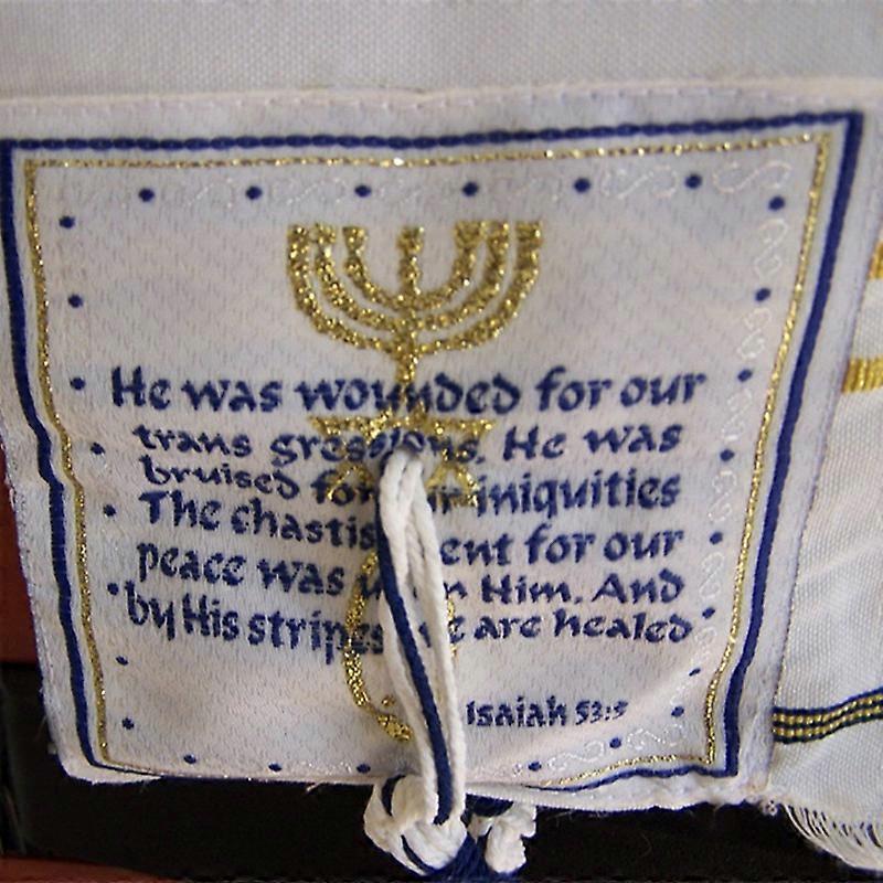 JKRISING Messianic Jewish Tallit Blue and Gold Prayer Shawl Talit and ...