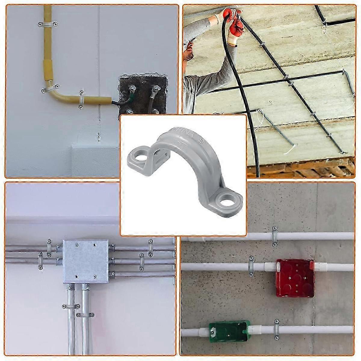 Pvc Pipe With Double Hole Plastic Conduit With Pipe Clamp Conduit Clamp ...