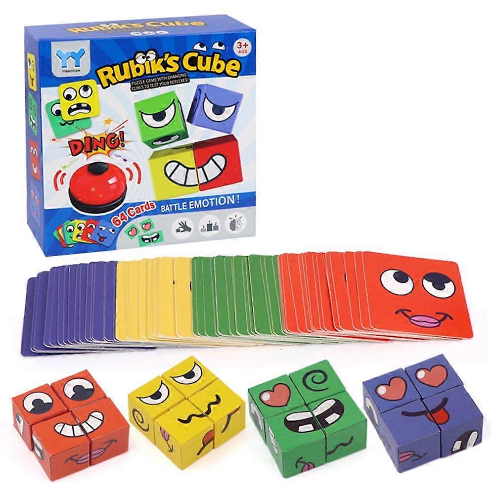 Expression Puzzle Building Cubes Face-Changing Building Blocks Matching ...