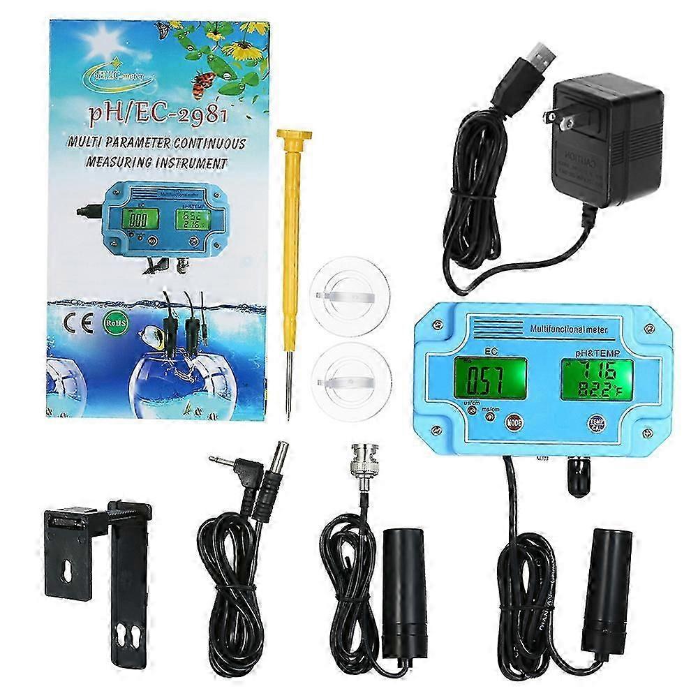 Professional 3 in 1 pH/EC/TEMP Meter Water Detector Multi-parameter Digital LCD Tri-Meter Multi ...