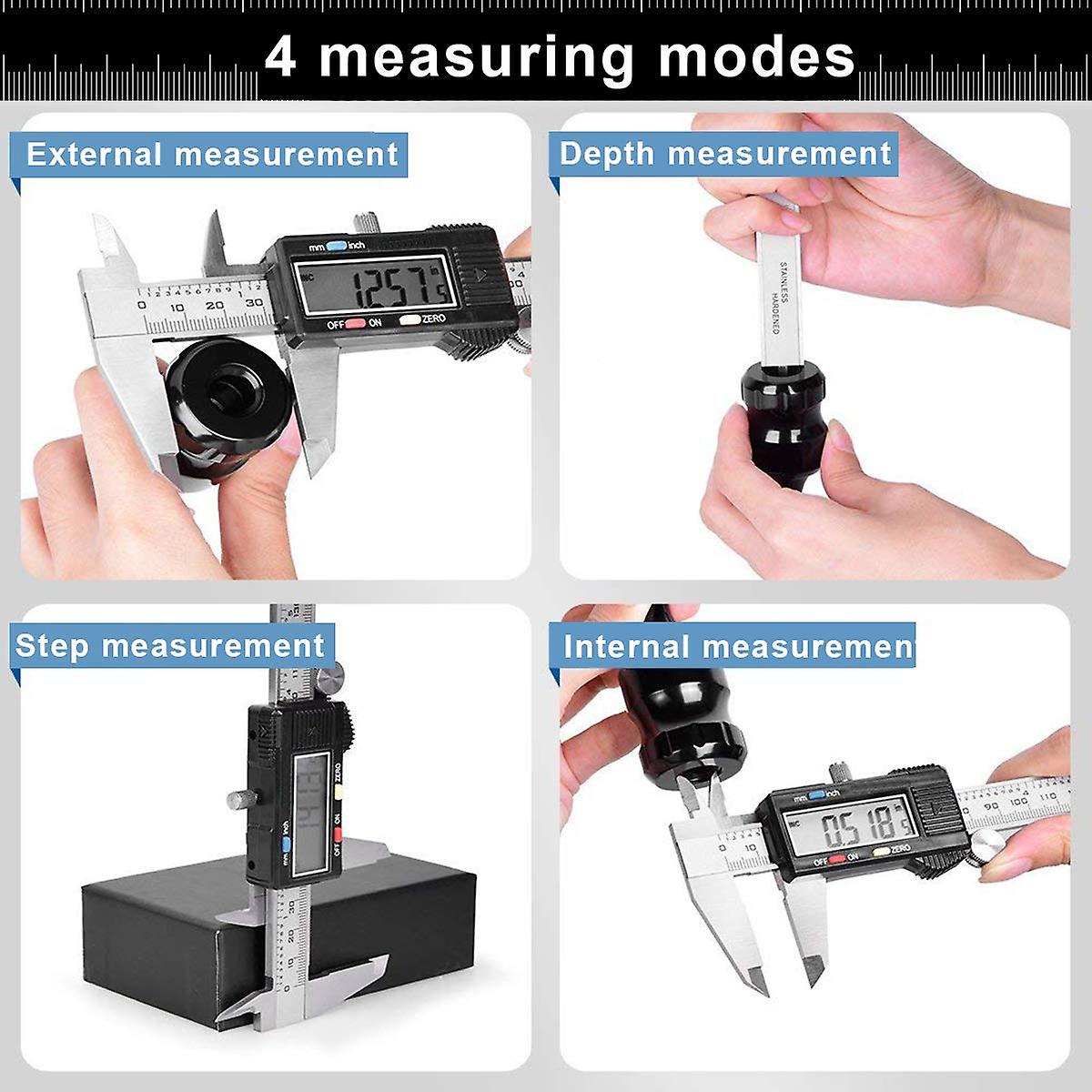 Vernier Caliper,digital 150mm Stainless Steel Large Lcd Display ...
