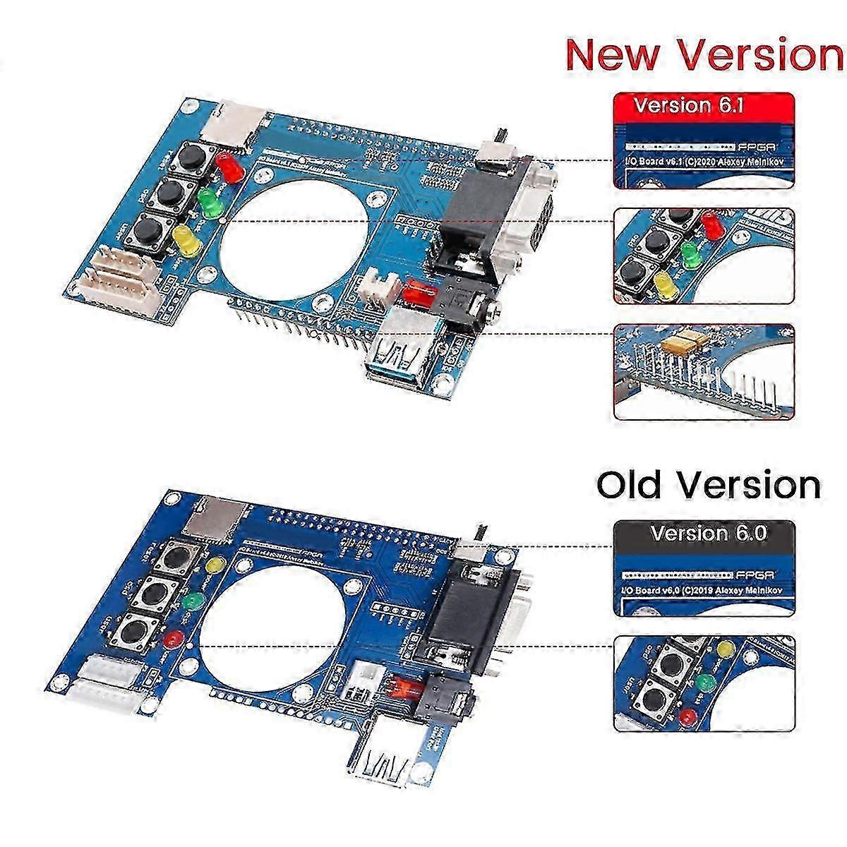 Exquisite For Mister Fpga Io Analog Board V6.1+usb Hub V2.1 Board+fan For Terasic De10-nano ...
