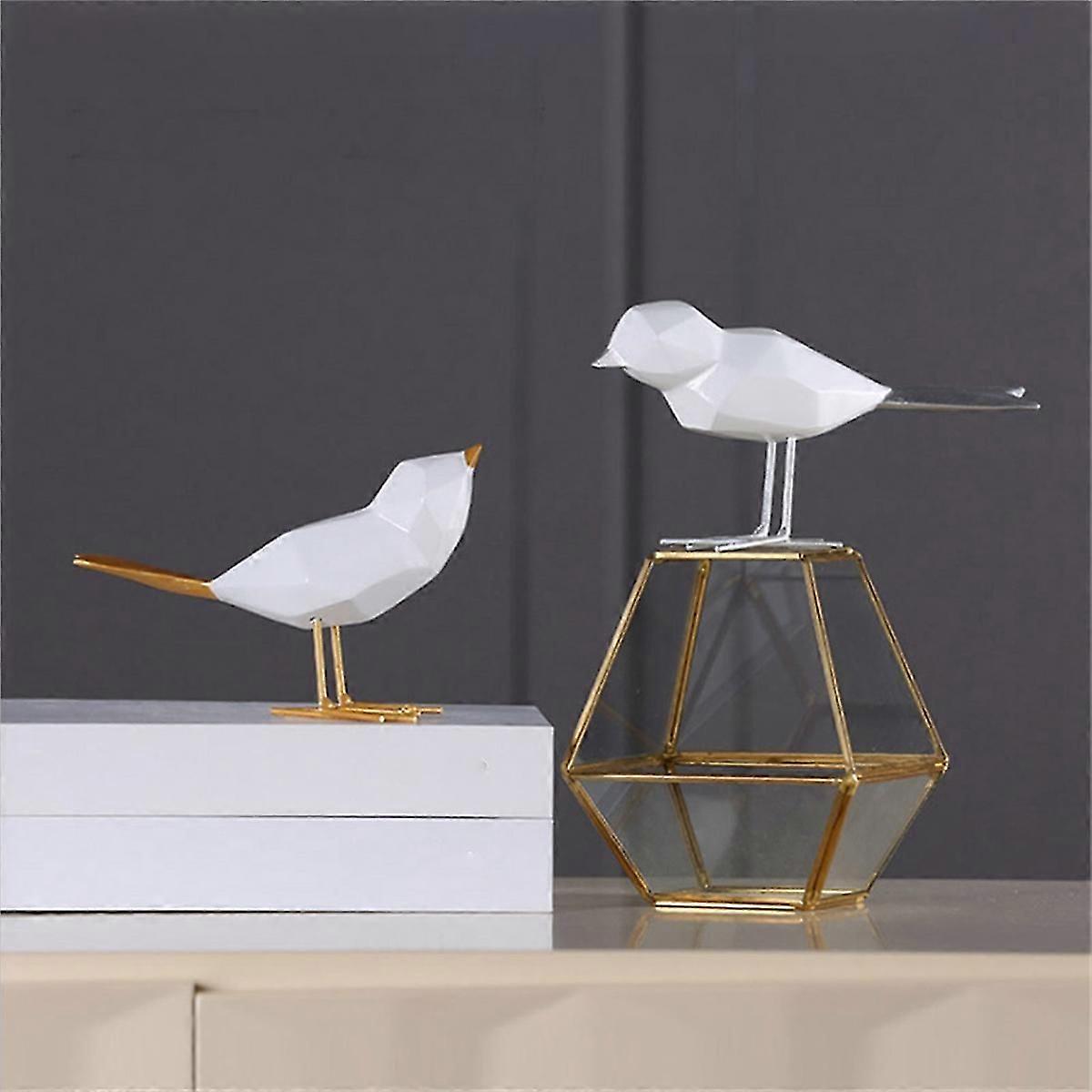 Modern Cute Bird Statues European Decorations Geometric Animal Statues ...
