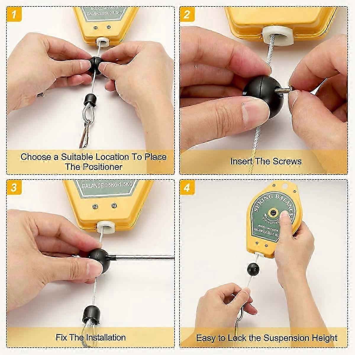 Retractable Spring Balancer, Bearing Spring Tool 6.6-11lbs (3-5kg ...