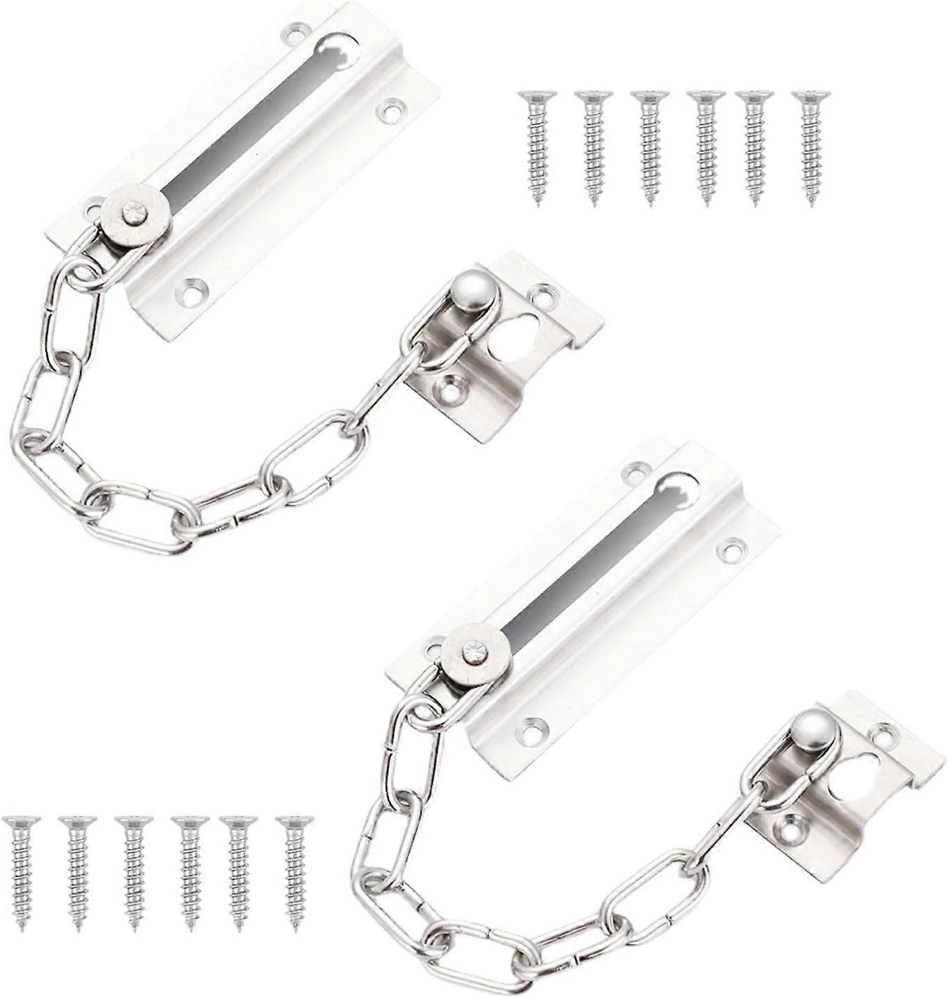 Improved Chain Locks, Thick Door Security Chains, Strong 2-Pack Door ...