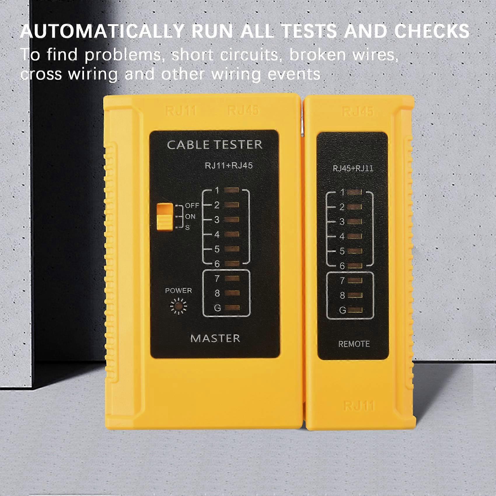 Network Cable Tester Test Tool RJ45 RJ11 RJ12 CAT5 CAT6 UTP USB LAN ...