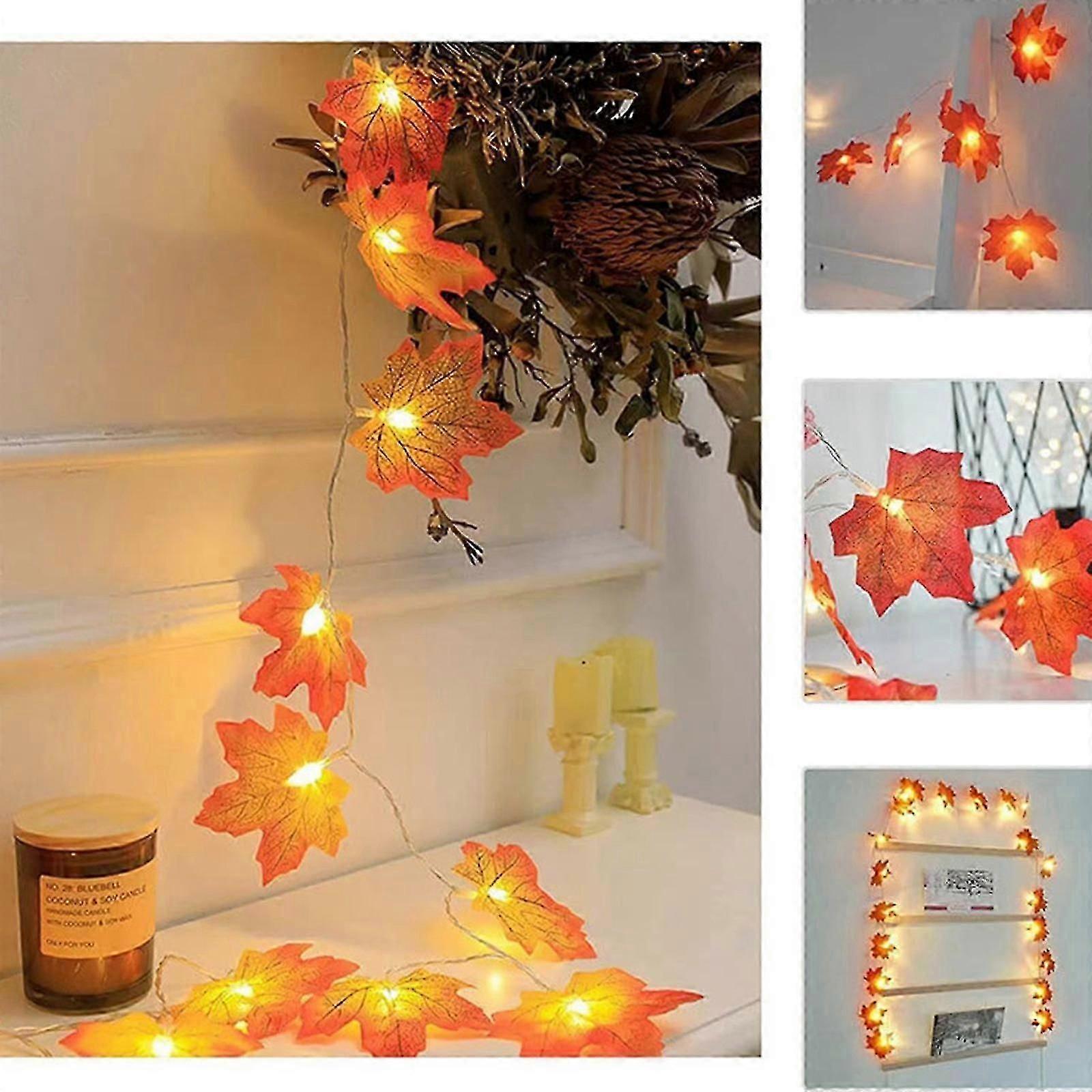 Christmas String Lights Halloween Decorations Lighted Fall Garland ...