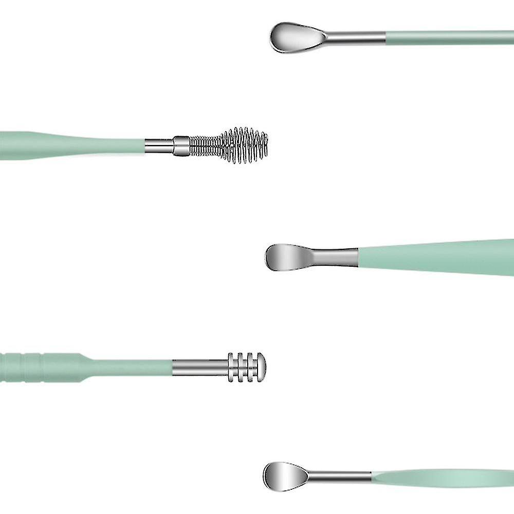 6pcs Ear Wax Pickers Portable Spring Ear Spoon Ear Cleaner Ear Clean ...