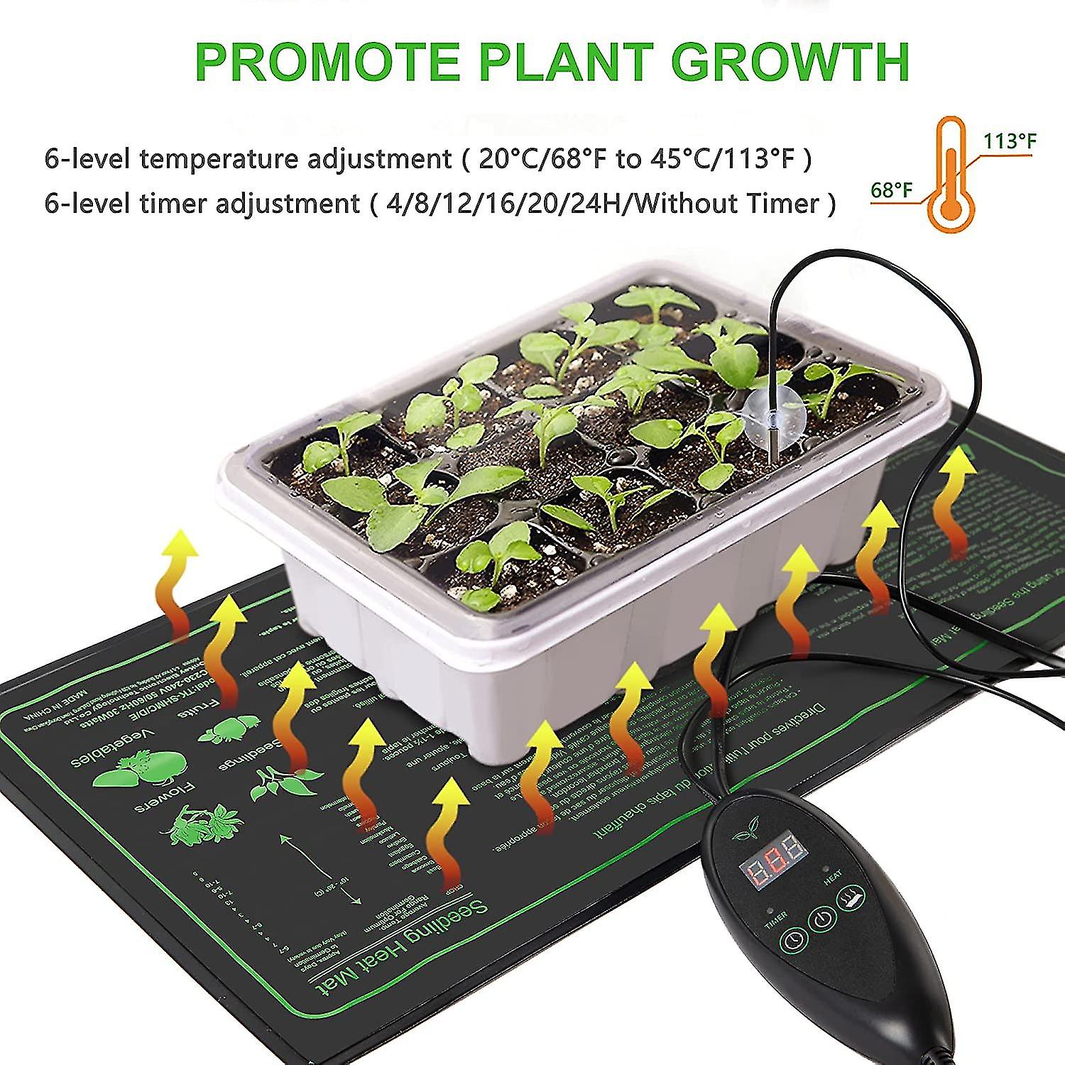 Adjustable Heat Mat With Thermostat Controller Waterproof Hydroponic ...