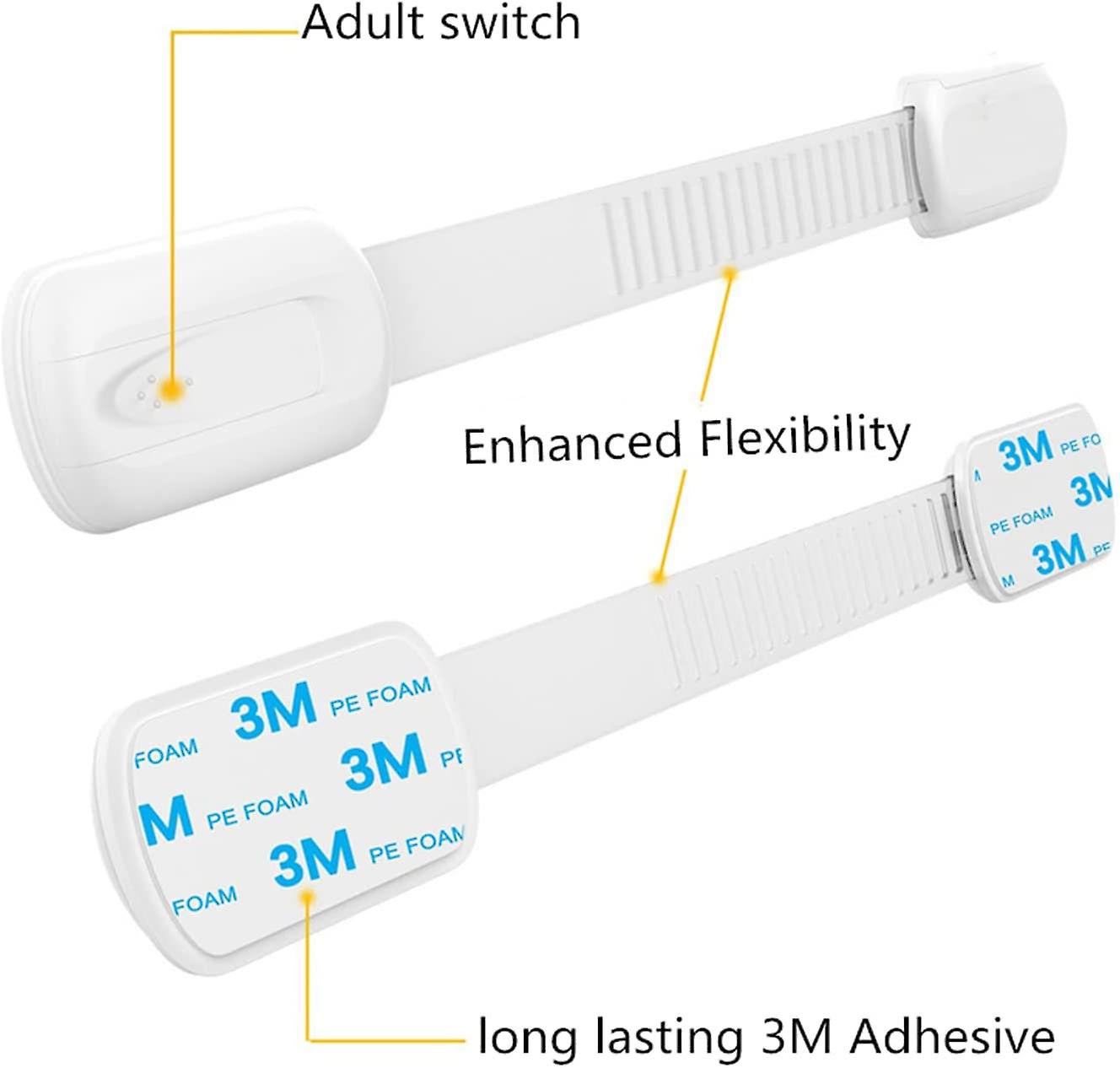 Child lock for cabinet and drawers (10 pieces), self-adhesive baby ...