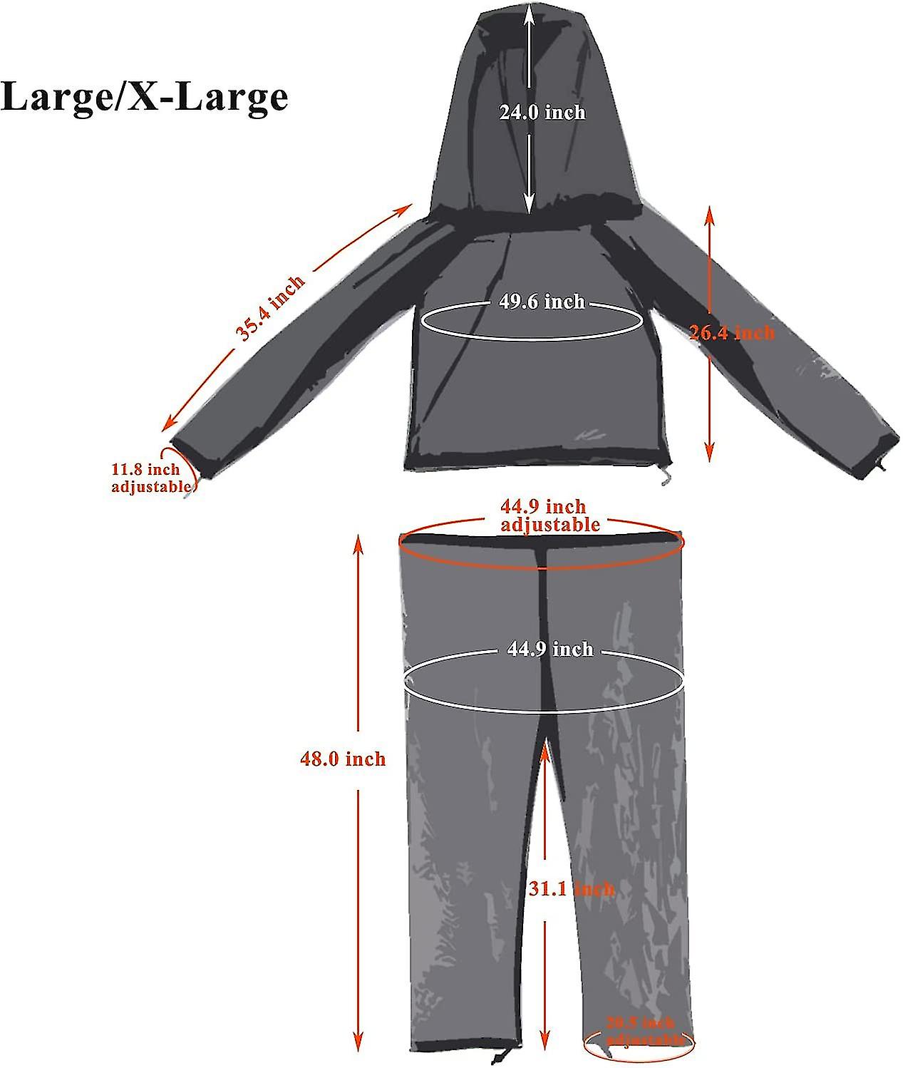 4 Pieces Mosquito Suit, Light-weight Bug Repellent Jacket Hood & Pants ...
