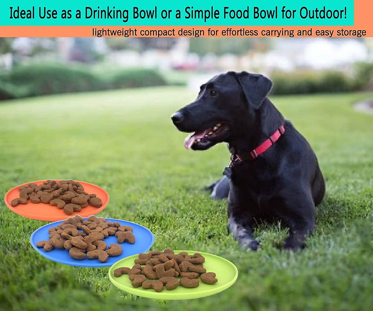 3 Pack Dog Flying Discs, Interactive and Lightweight Soft Rubber Dog ...