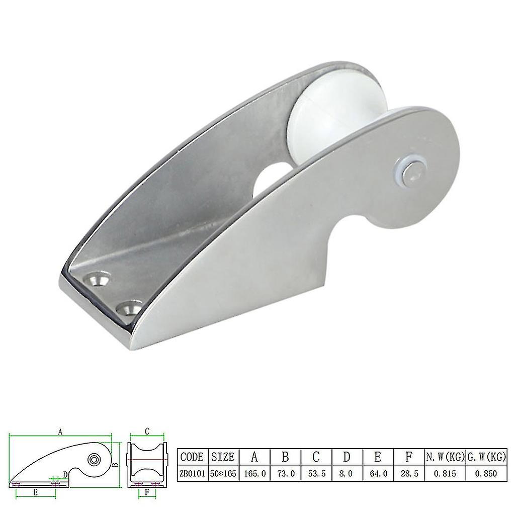 Bow Anchor Roller Holder Casting Bow Roller 50x165mm Marine Boat Yacht ...