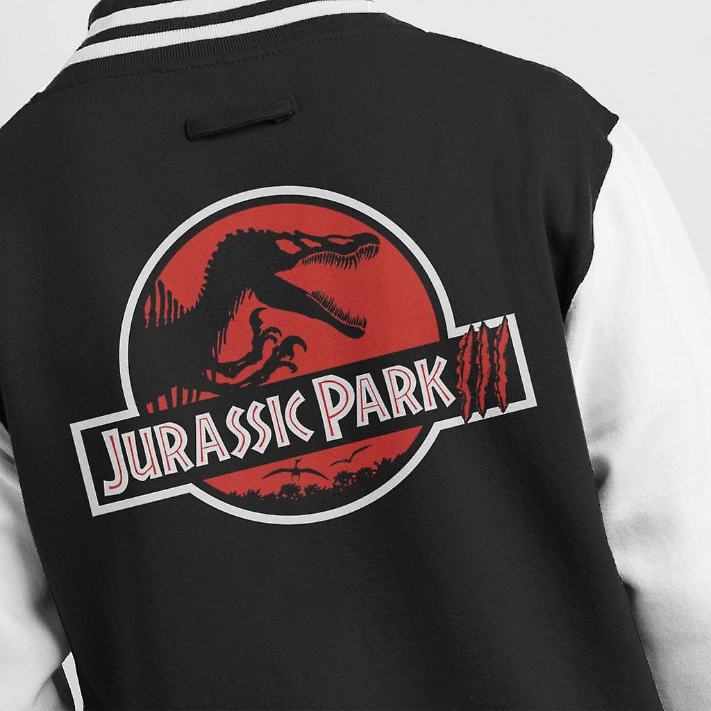 Jurassic Park White Outline Claw Marks Logo Men's Varsity Jacket ...