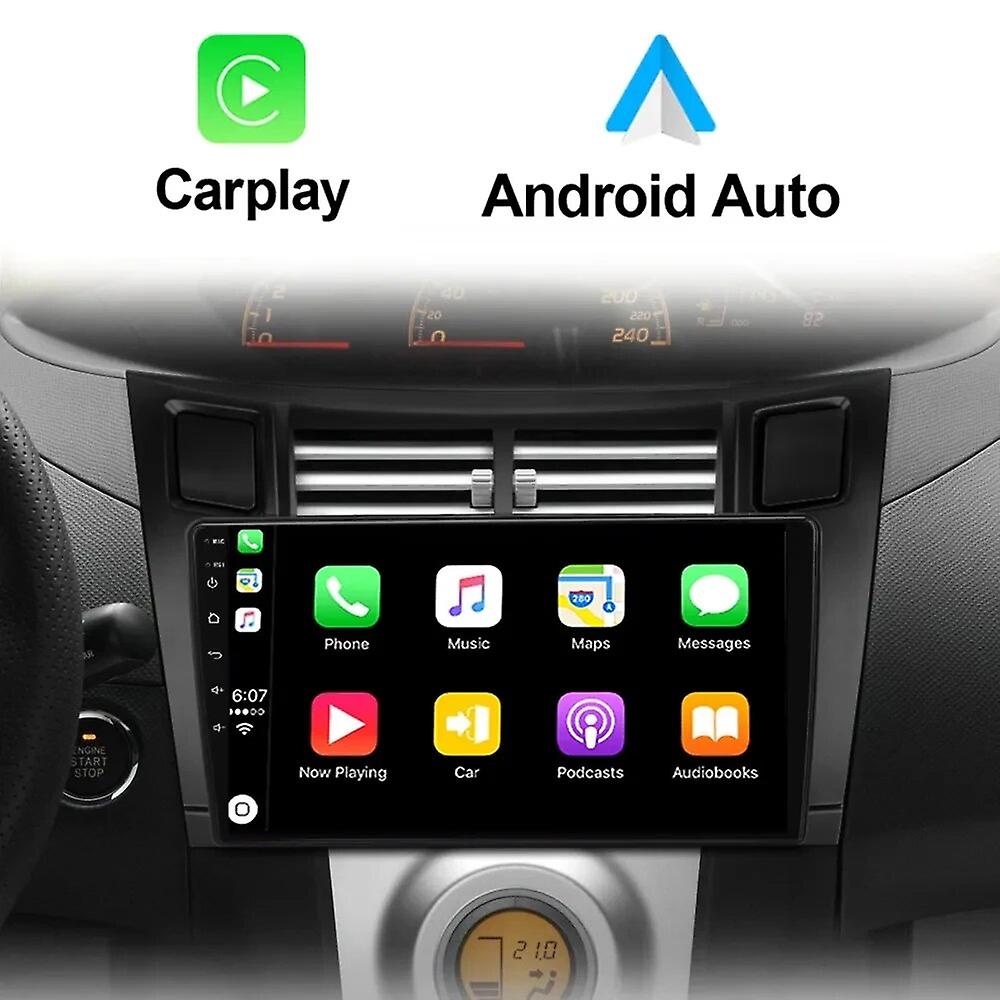 Car Audio Carplay Android Auto Wireless 4g Wifi For Toyota Yaris 2007 ...