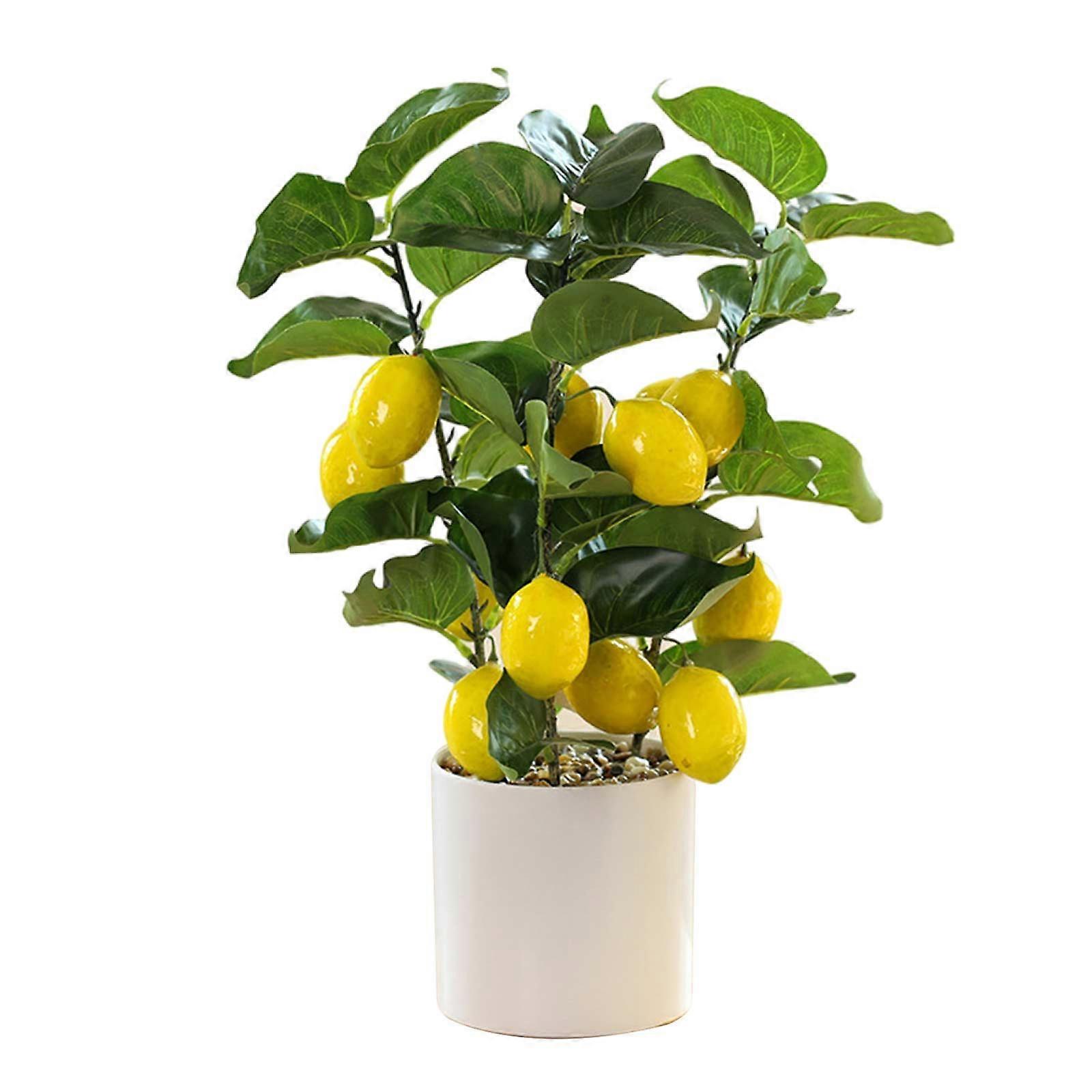 Small Fake Lemon Tree For Lemon Decor Artificial Lemon Tree With White ...
