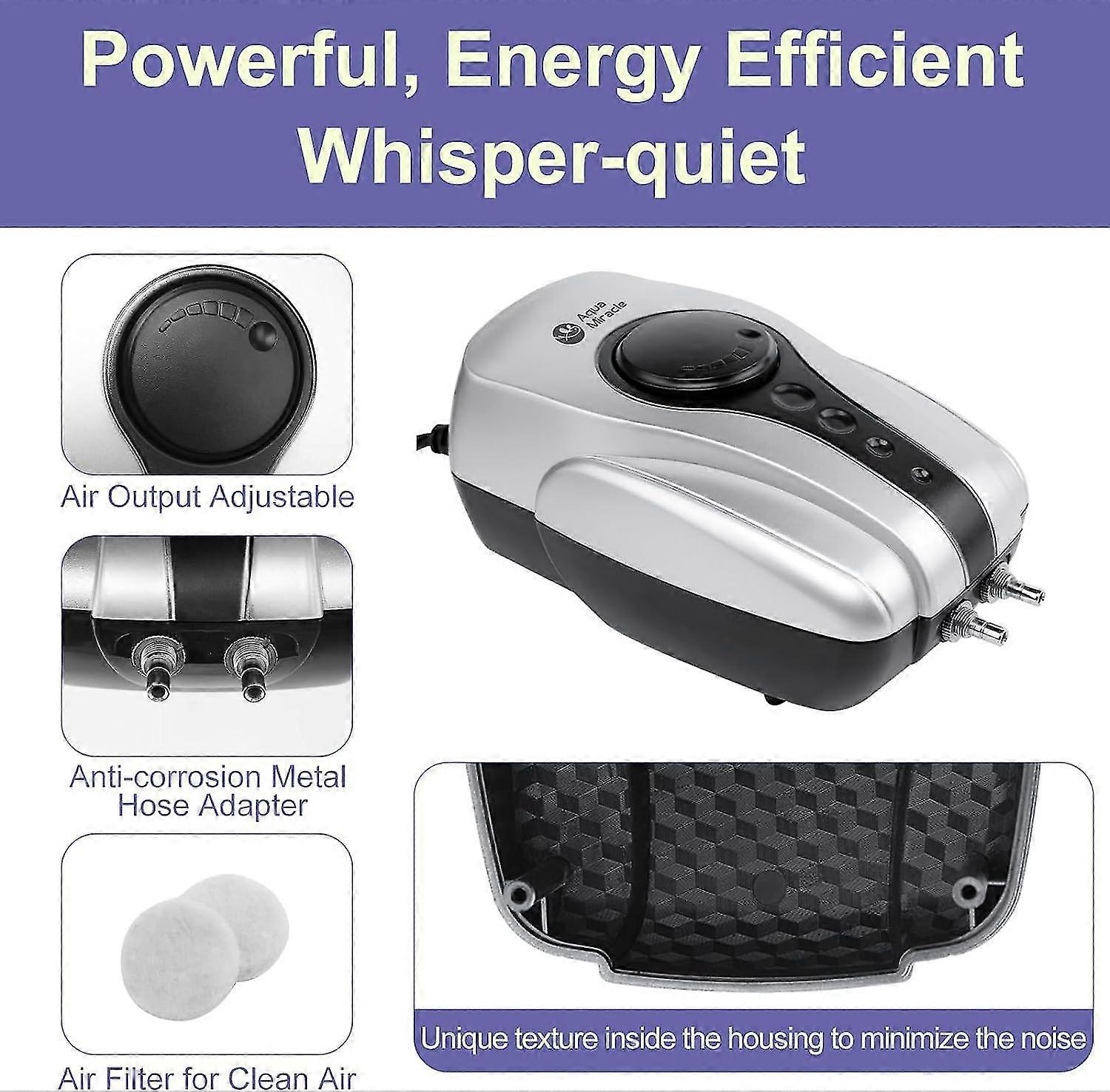 New Pond Air Pump Koi Pond Aerator for Pond up to 1000 Gallons Deicer ...