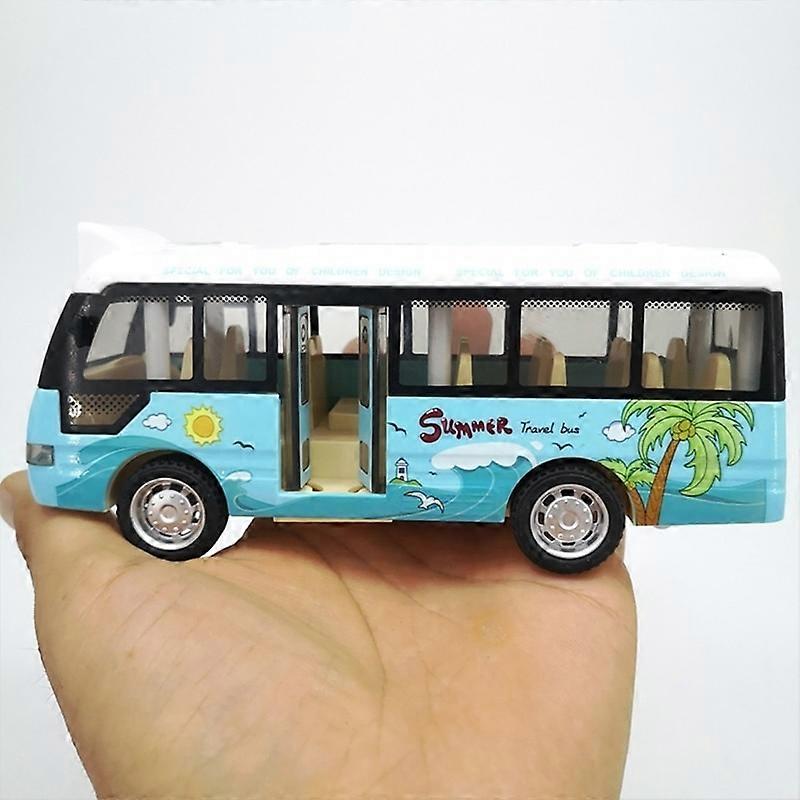 School Bus Sound Light Tour Bus Model Boy Toy Diecasts Toy Vehicles ...