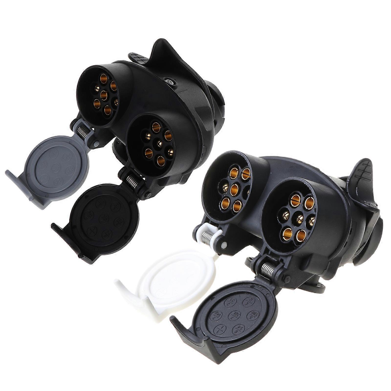 13 Pin Plug to 12N / 12S 7 pin Sockets Caravan Towing Conversion ...