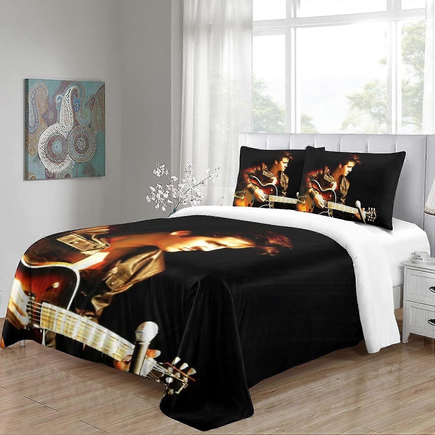 Elvis Presley Singer Bedding Set with Pillowcases, Rock 'n' Roll Duvet ...