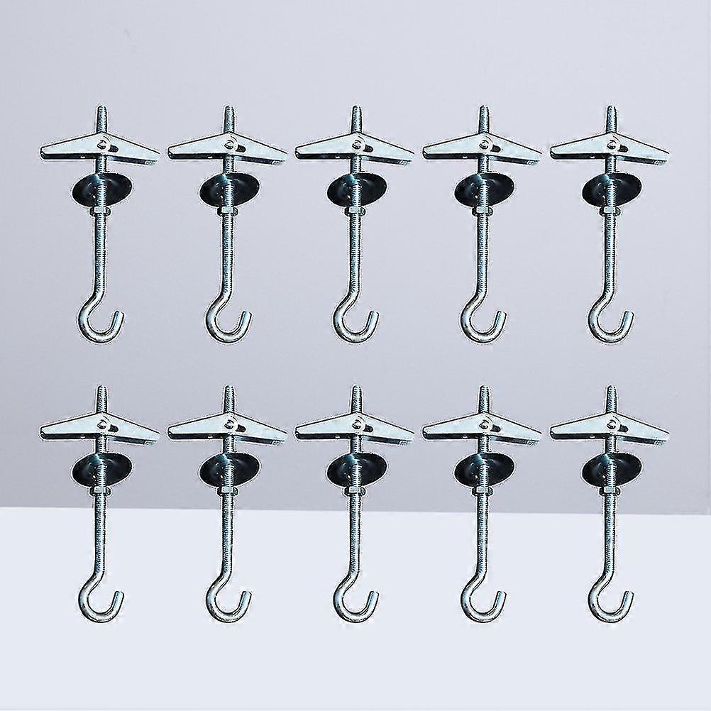 10 Pcs M5 10kg Carbon Steel Plasterboard Ceiling Wall Spring Toggle ...
