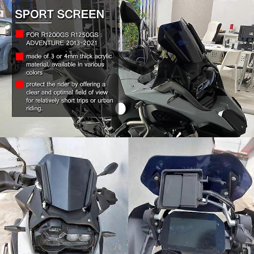 R1250GS Motorcycle Windshield For BMW R1200GS ADV LC Rallye Windscreen ...