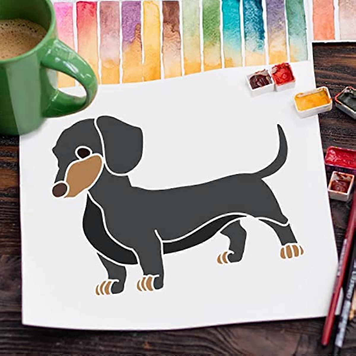 Dachshund Stencil Large Reusable Pet Dog Drawing Stencil Animal Lover ...