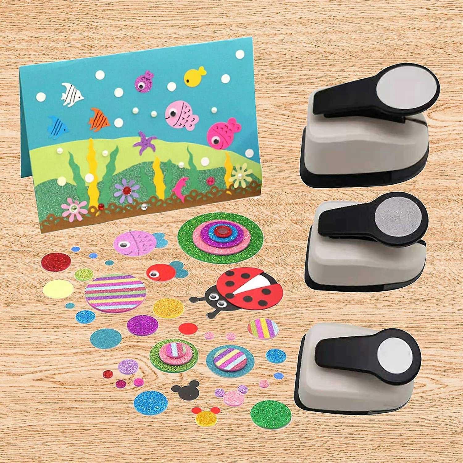 3Pcs Paper Craft Punches-Hole Puncher Single,Hole Punch Shapes, Hole ...
