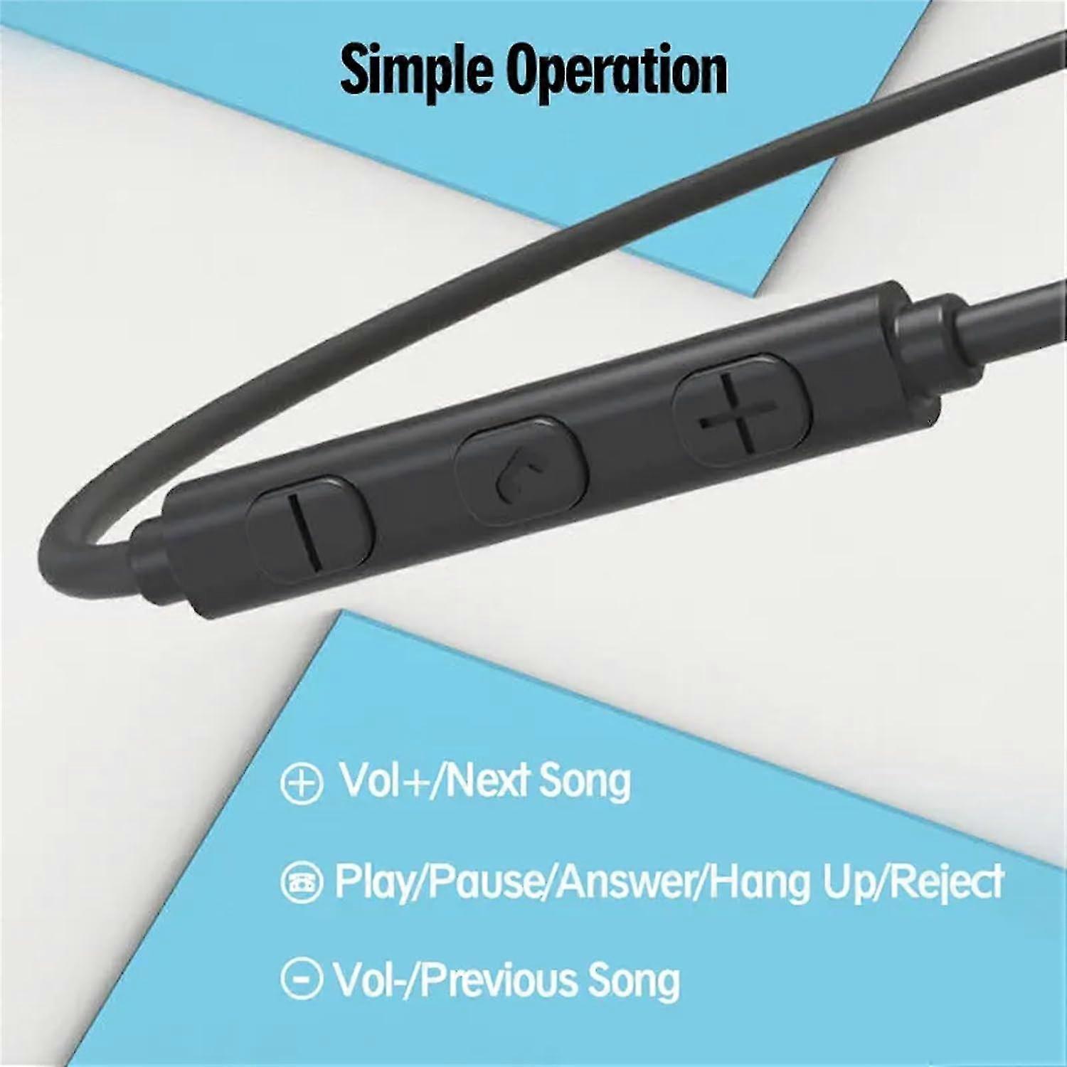 Bone conduction headphones 3.5mm wired headphones with microphone ...